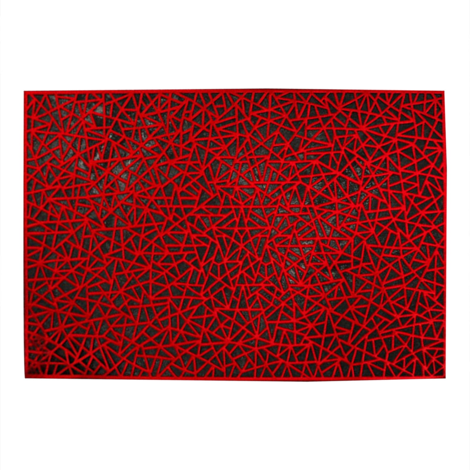 AUDeals ‌Rectangular Floral PVC Placemat Gold Foil Table Mat Set for ...