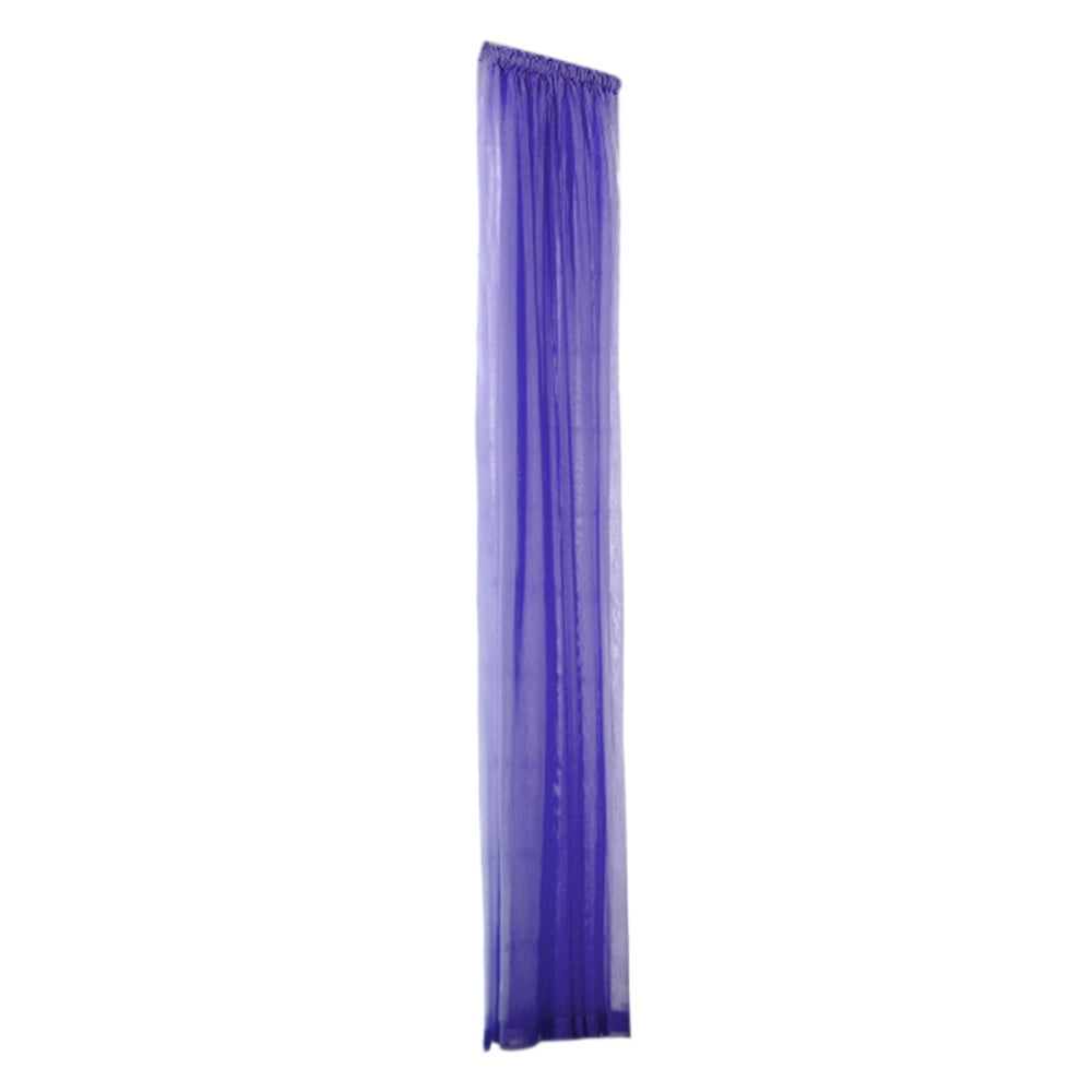 AUDeals Sheer Tulle Window Curtain Panel 1 PC Pure Color Scarf Valance ...