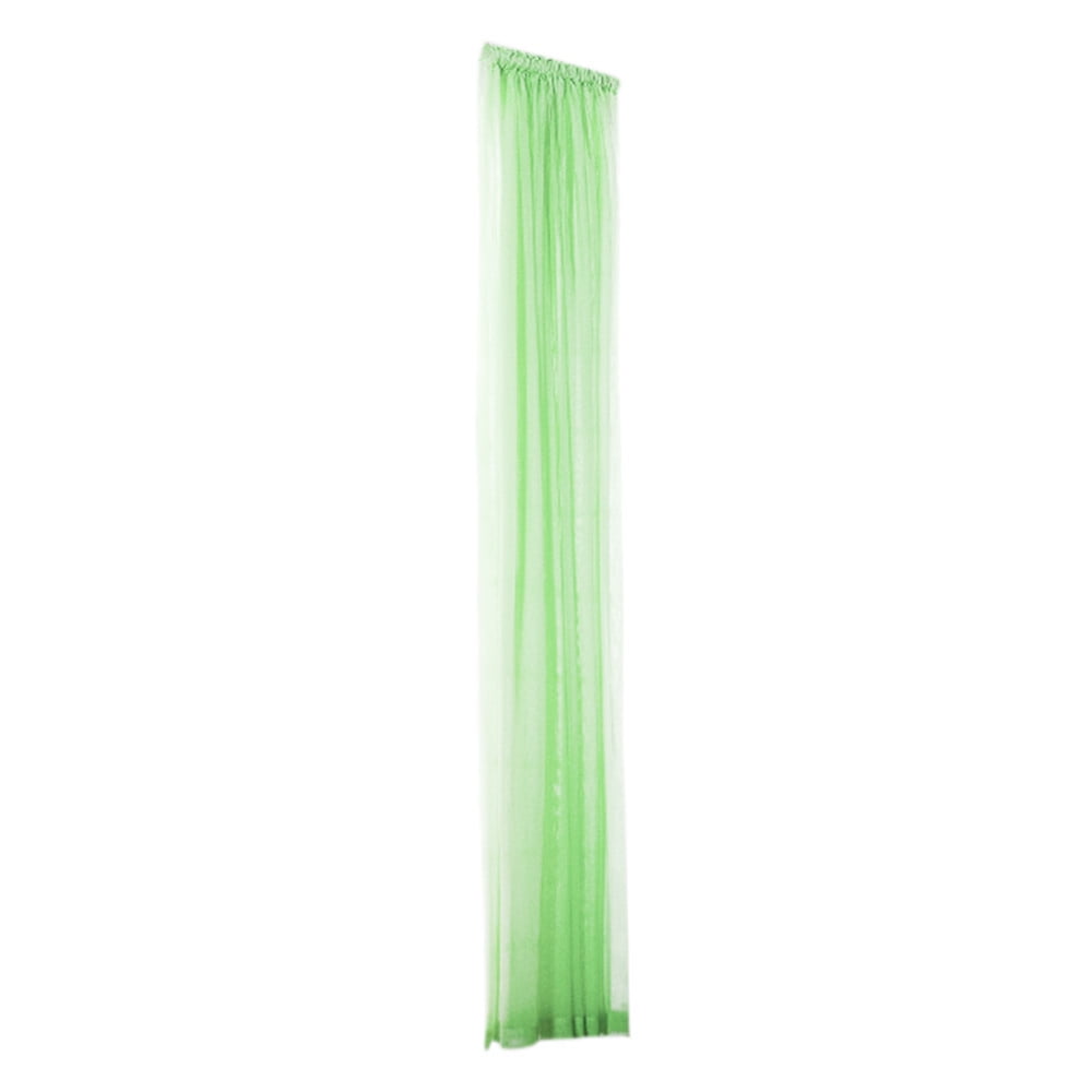 AUDeals Sheer Tulle Window Curtain Panel 1 PC Pure Color Scarf Valance ...