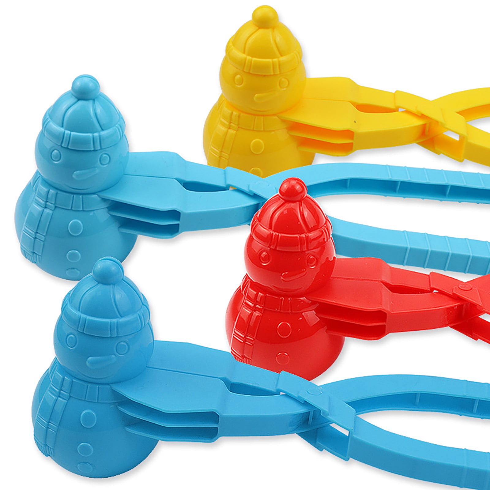 AUDeals Snowman-Shaped Snowball Maker Clip with Sand Mold Tool, Winter ...