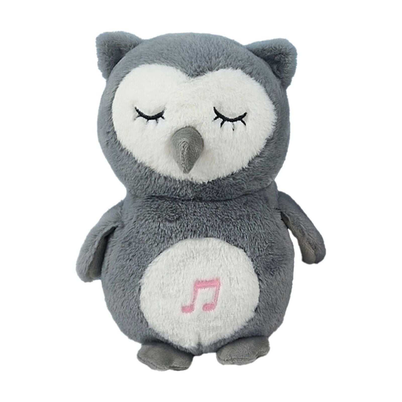AUDeals Soothe Owl Plush, Breath Soothes Owl Doll 4 Gear Light Up Music ...