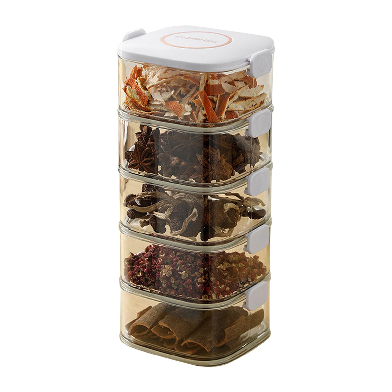 AUDeals Spice Jars Set with 360° Rotating Rack | Food-Grade PET ...