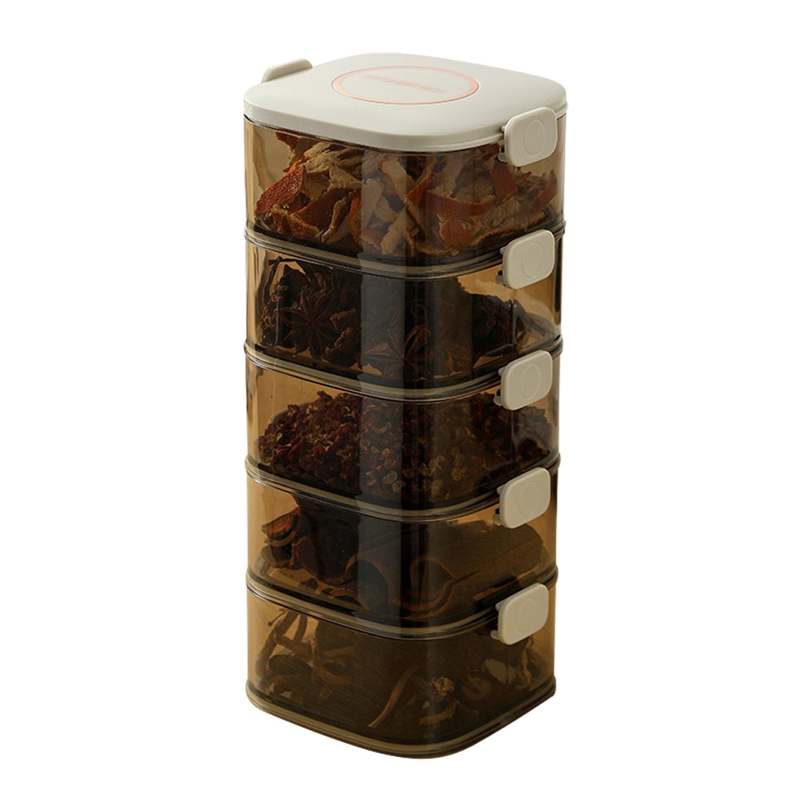 AUDeals Spice Jars Set with 360° Rotating Rack | Food-Grade PET ...