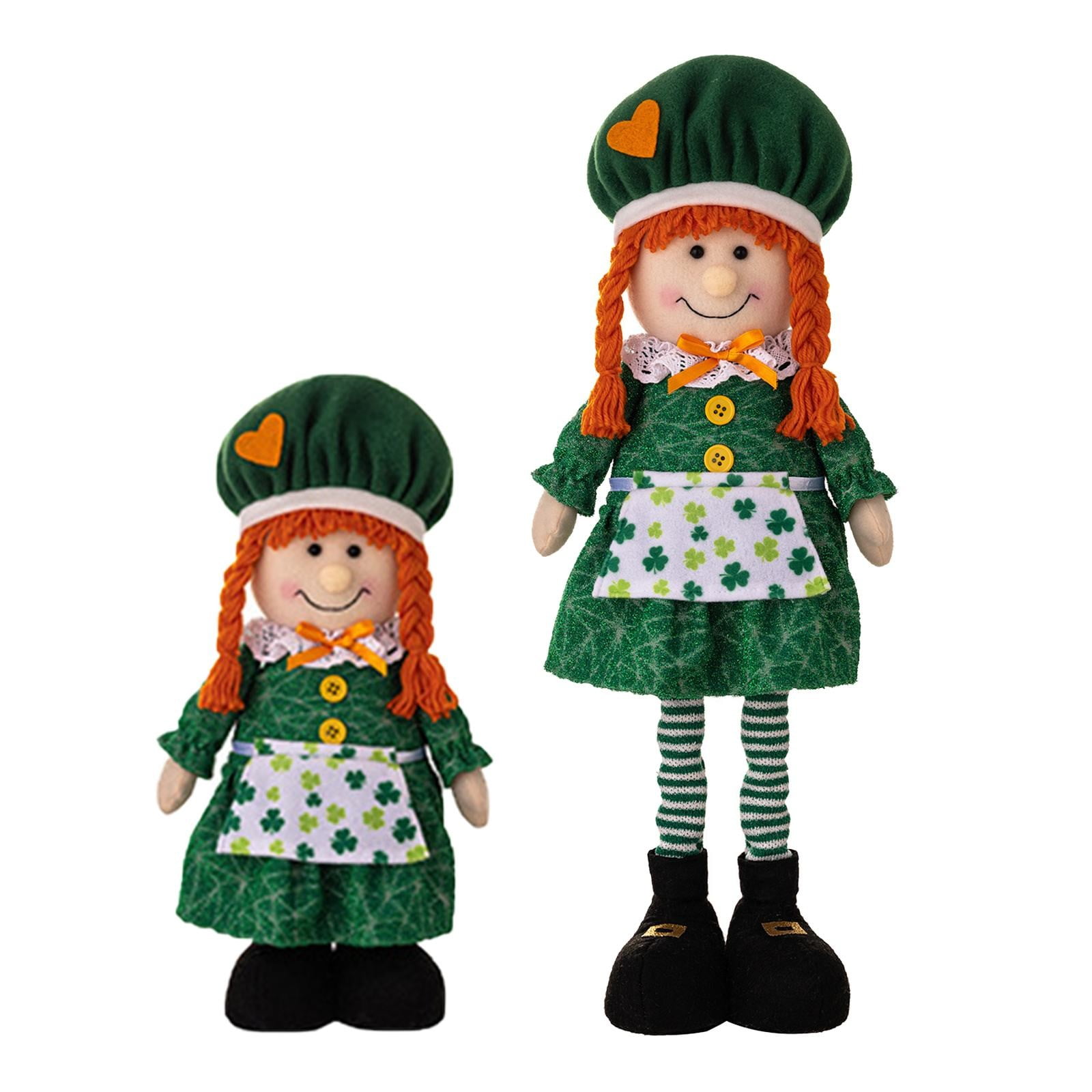 AUDeals St. Patrick's Day Lucky Leprechaun Dolls | Bendable Green ...