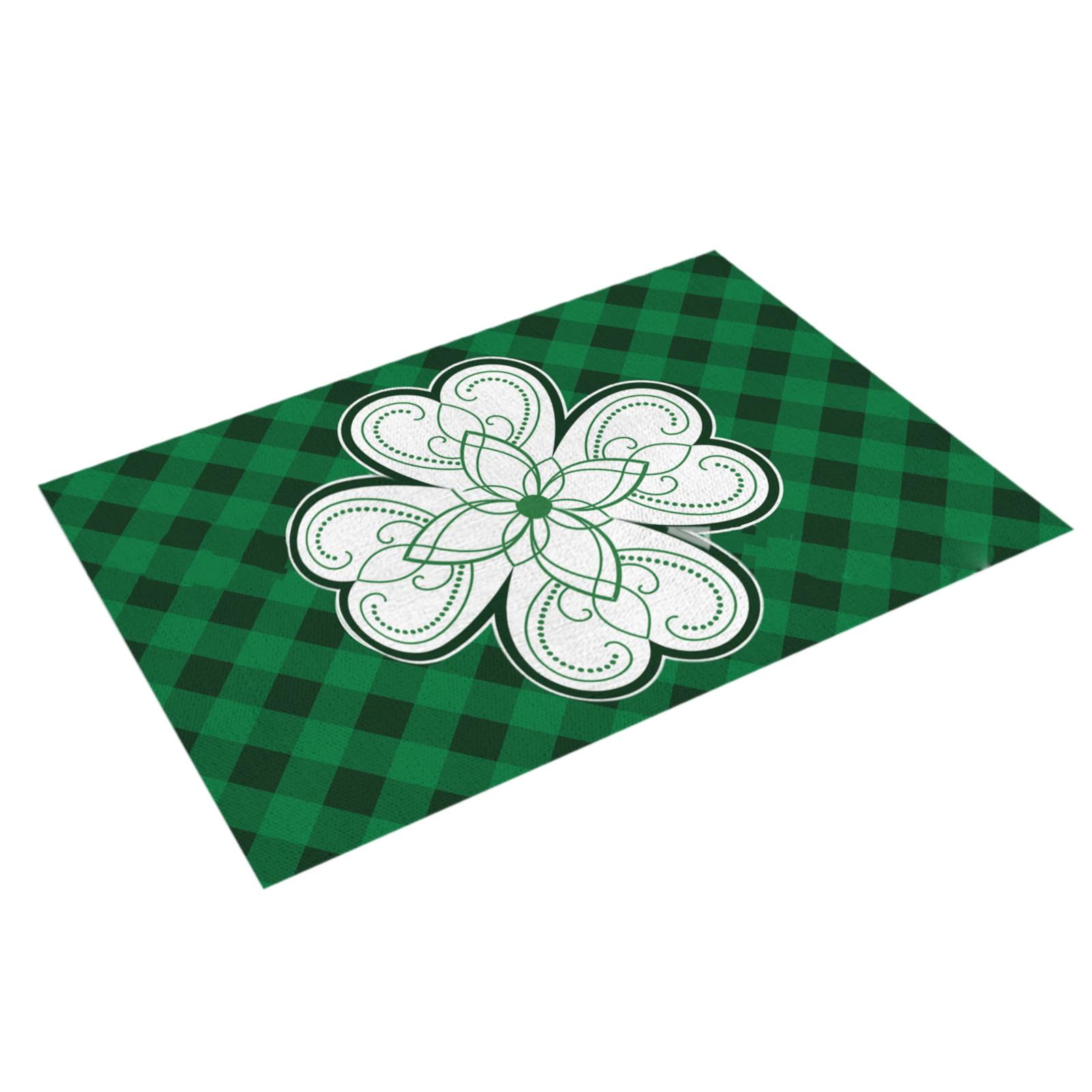 AUDeals St. Patrick's Day Placemats Irish Day Plaid Decorative ...