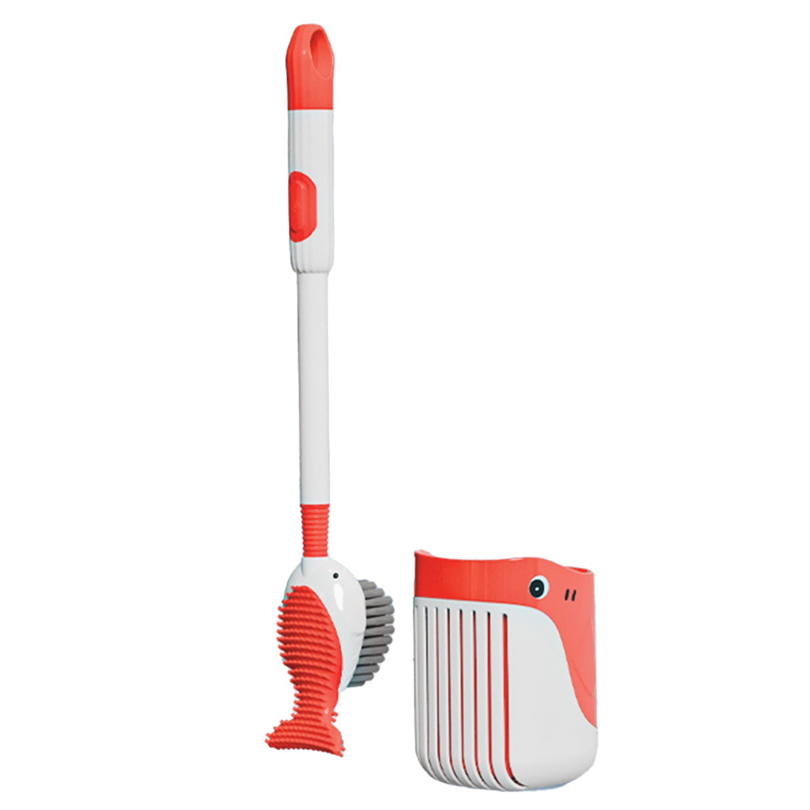 AUDeals Suction Cup Liquid Toilet Brush Wall-Mounted Bathroom Cleaning ...