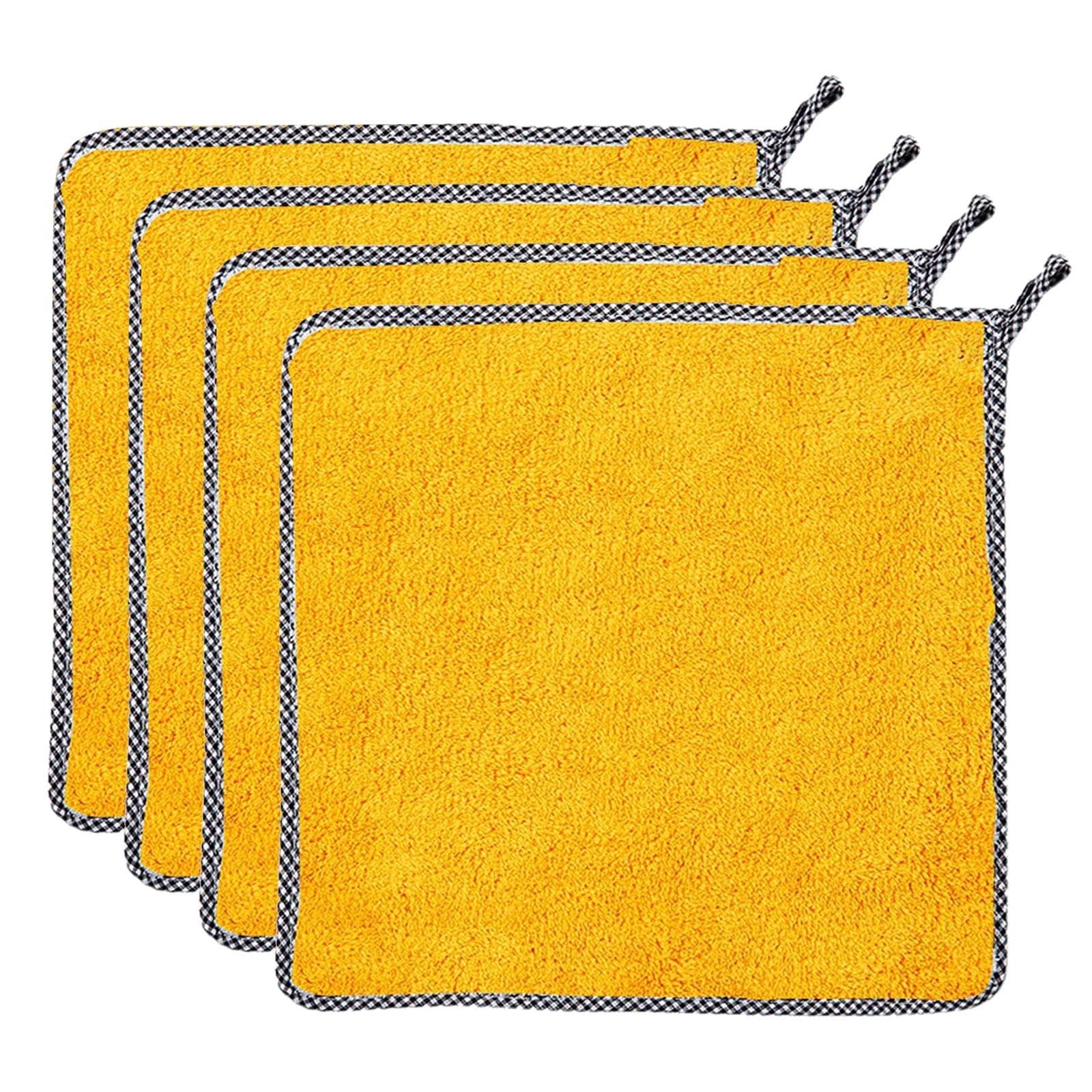 AUDeals ‌Thickened Absorbent Kitchen Dish Cloth Super Soft Oil-Removing ...