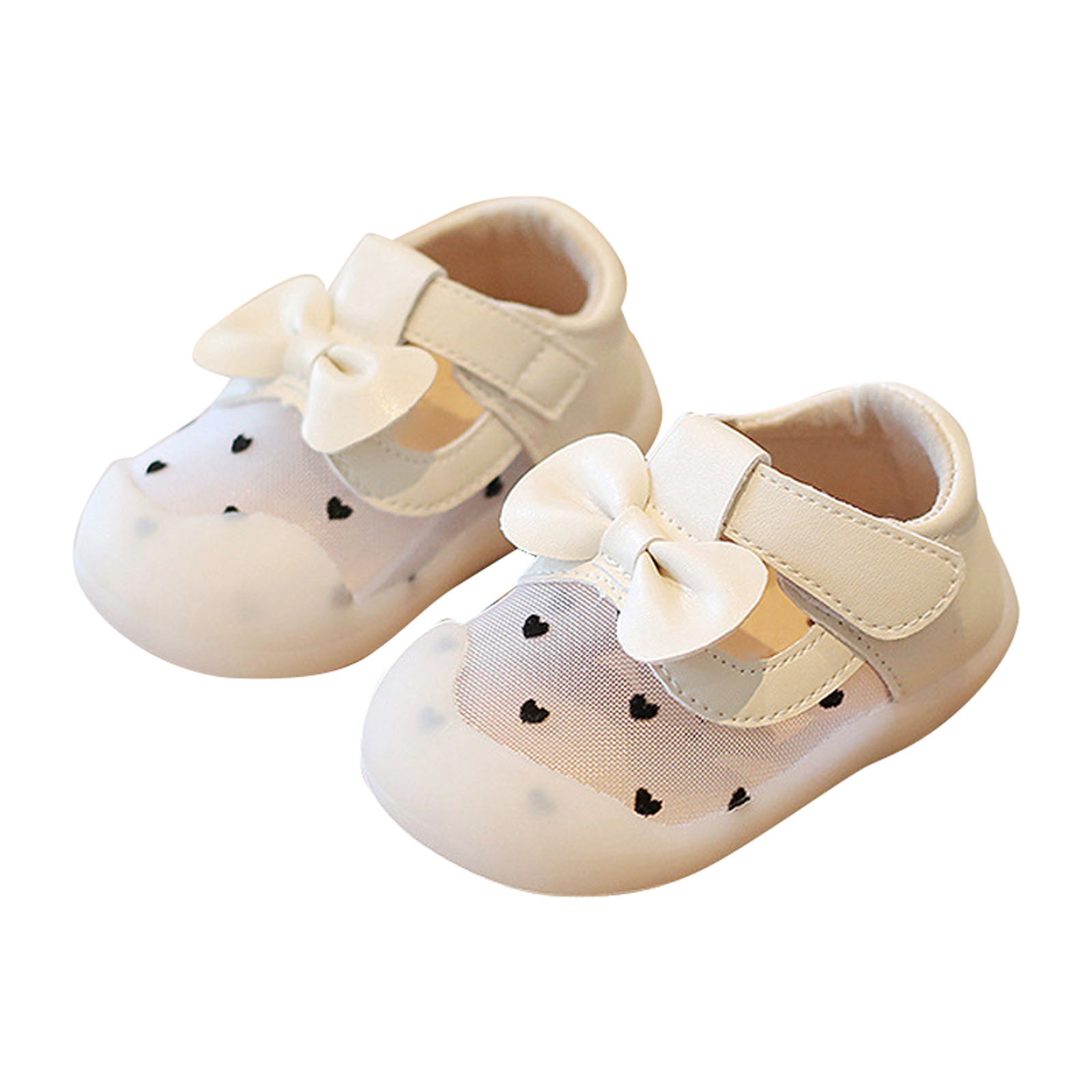 AUDeals Toddler Girls Mary Jane Shoes - Closed Toe Mesh Bow T Strap ...
