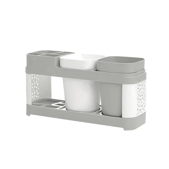 AUDeals Toothbrush Holder and Organizer Tray with Non-Slip Base and ...