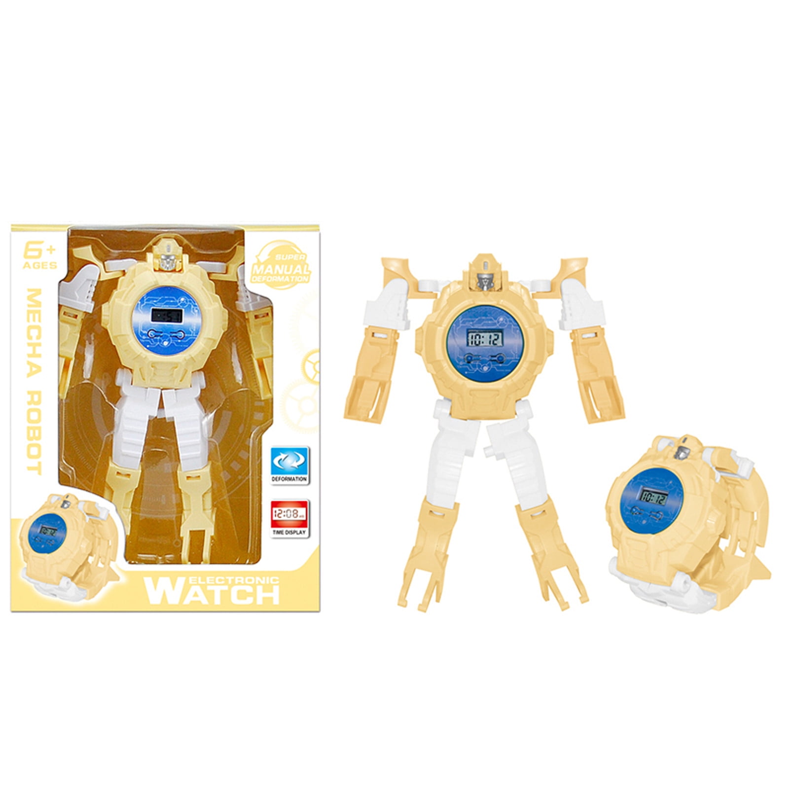 AUDeals Transformer Dinosaur Watch Robot Toys, Electronic Deformation ...