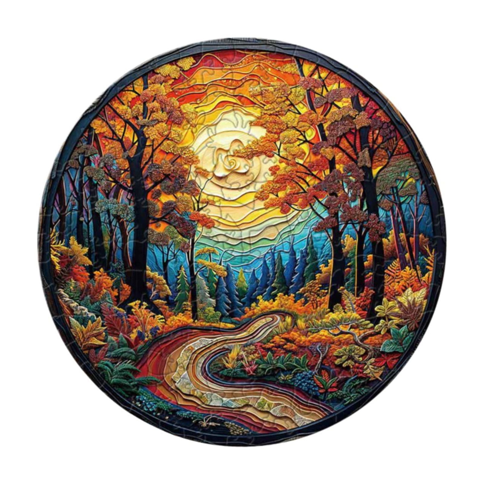 AUDeals Unique Shape Wooden Puzzles for Adults 100 Piece Brain Teaser ...