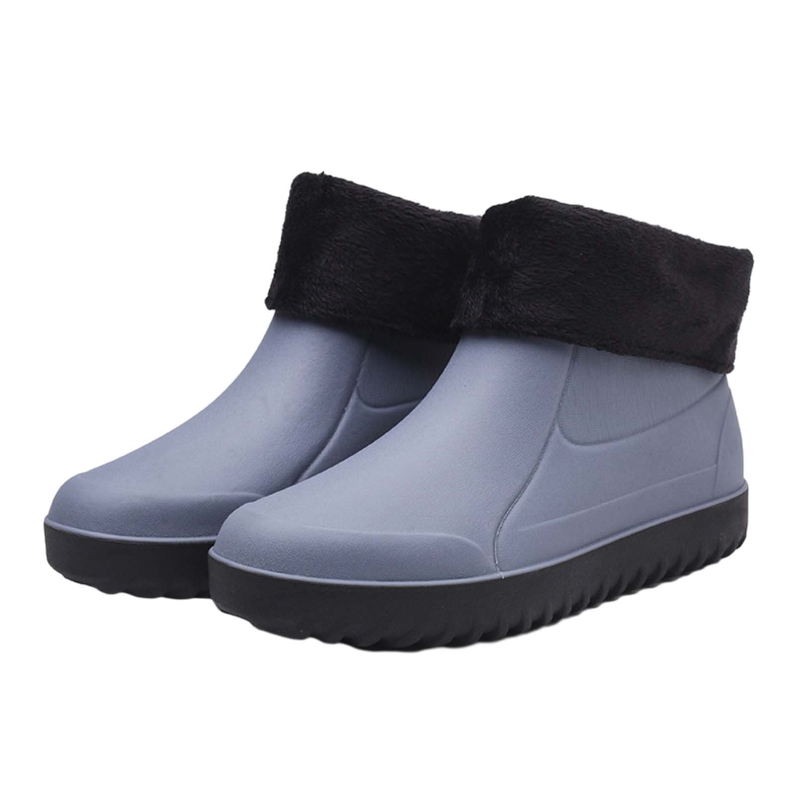 AUDeals Unisex Ankle Rain Shoes Anti Slip Waterproof Short Rain Boots ...