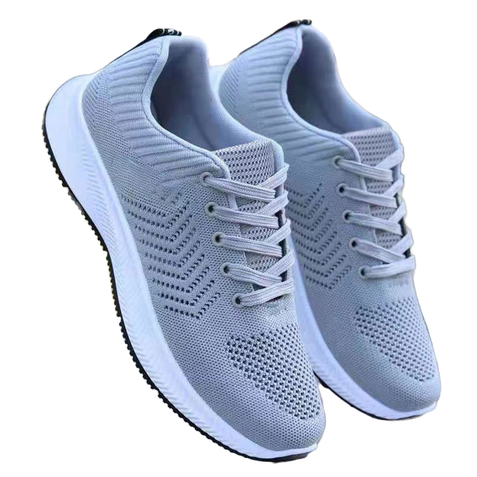 AUDeals Unisex Platform Mesh Walking Shoes Slip On Lightweight ...