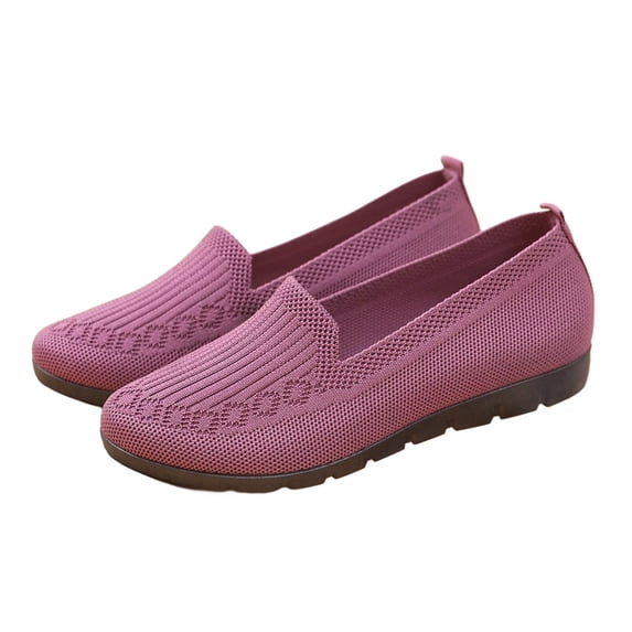 AUDeals Women Knitted Slip On Shoes, Round Toe Lightweight Comfortable ...