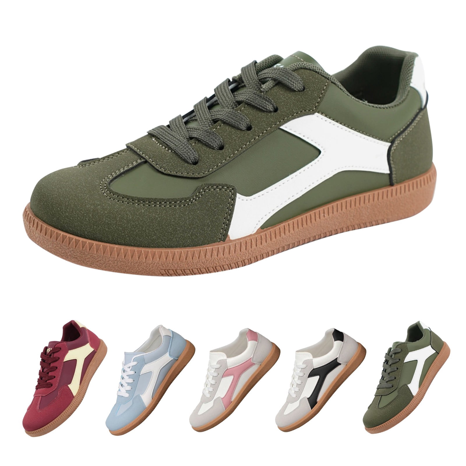 AUDeals Women Minimalist Barefoot Shoes, Retro Sneakers, Vintage ...