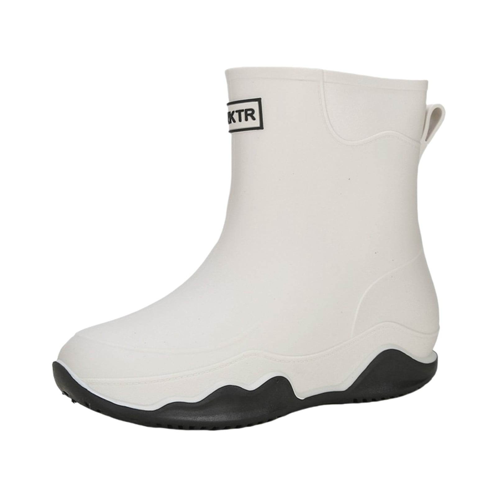 AUDeals Women and Men Waterproof Rain Boots Chelsea Garden Shoes Ankle ...