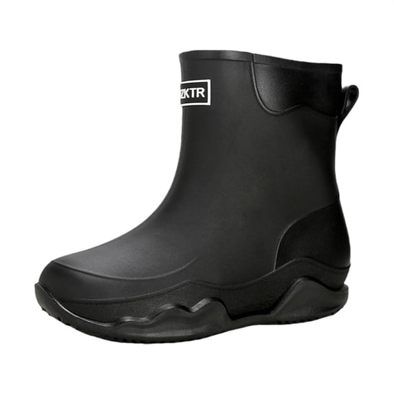 AUDeals Women and Men Waterproof Rain Boots Chelsea Garden Shoes Ankle ...