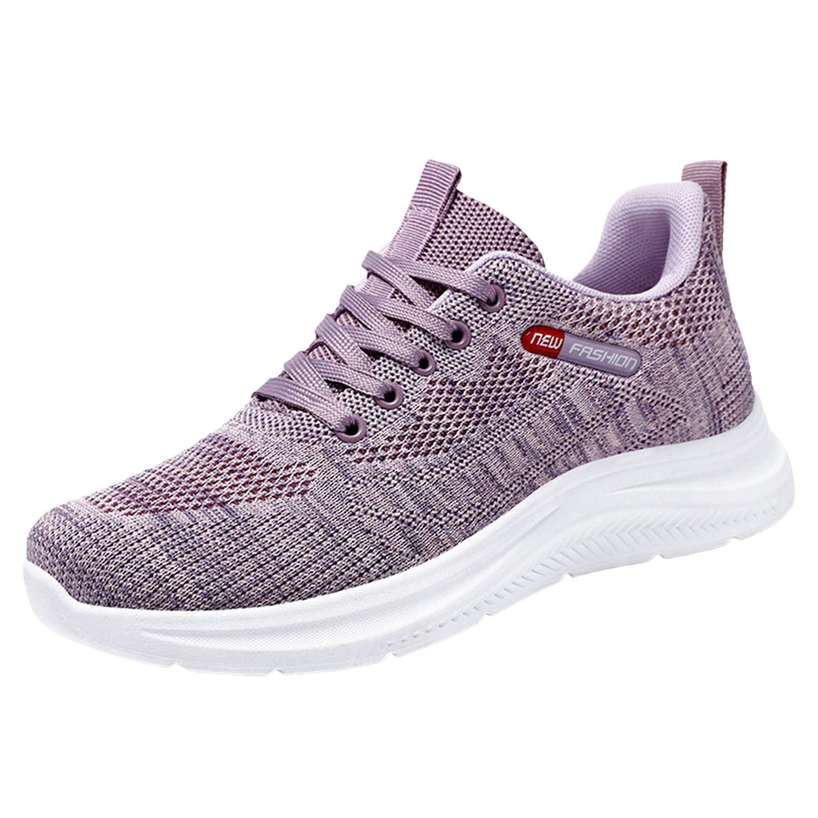 AUDeals Women’s Lace Up Knit Mesh Sneakers Breathable Platform Casual ...