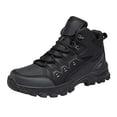AUDeals Women’s Lace Up Leather Hiking Shoes Round Toe Waterproof Non ...