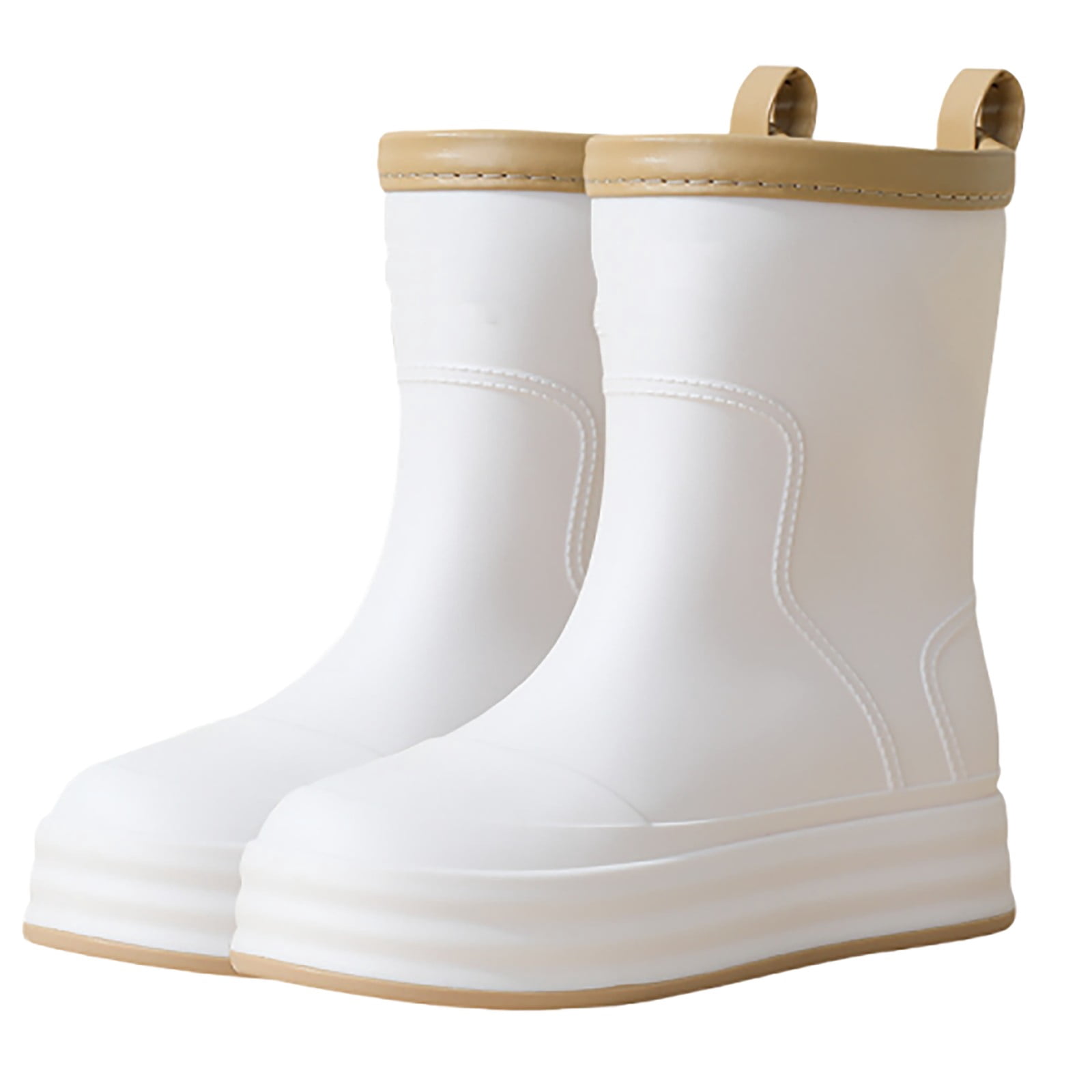 AUDeals Women's Mid Calf Lightweight Rain Boots Outdoor Garden ...