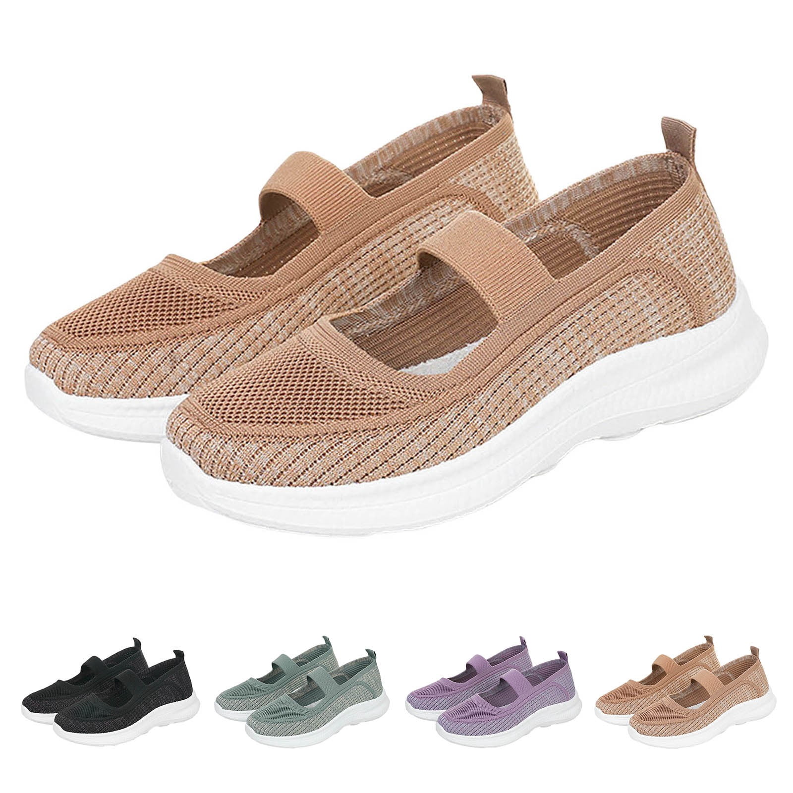 AUDeals Women's Nurse Sneakers, Mary Jane Platform Shoes with Arch ...