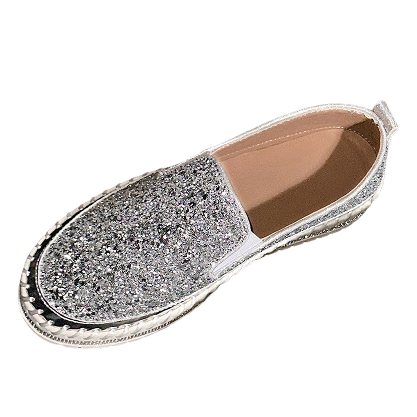 AUDeals Women’s Platform Walking Shoes Fashion Rhinestone Slip On ...