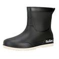 AUDeals Women's Slip On Rain Shoes Short Chelsea Boots Ankle Rubber ...