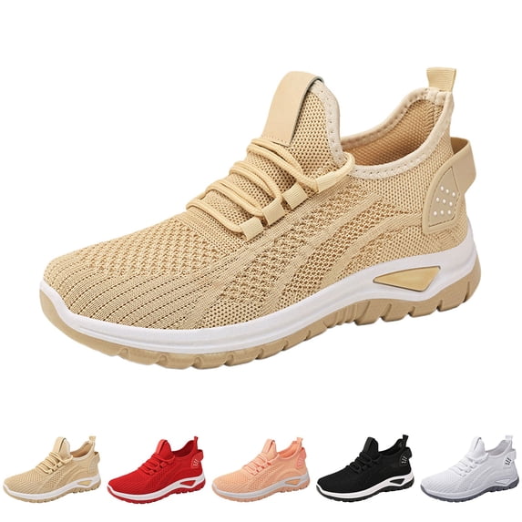 AUDeals Women's Stretch Knit Sneakers, Air Cushion Running Shoes with ...