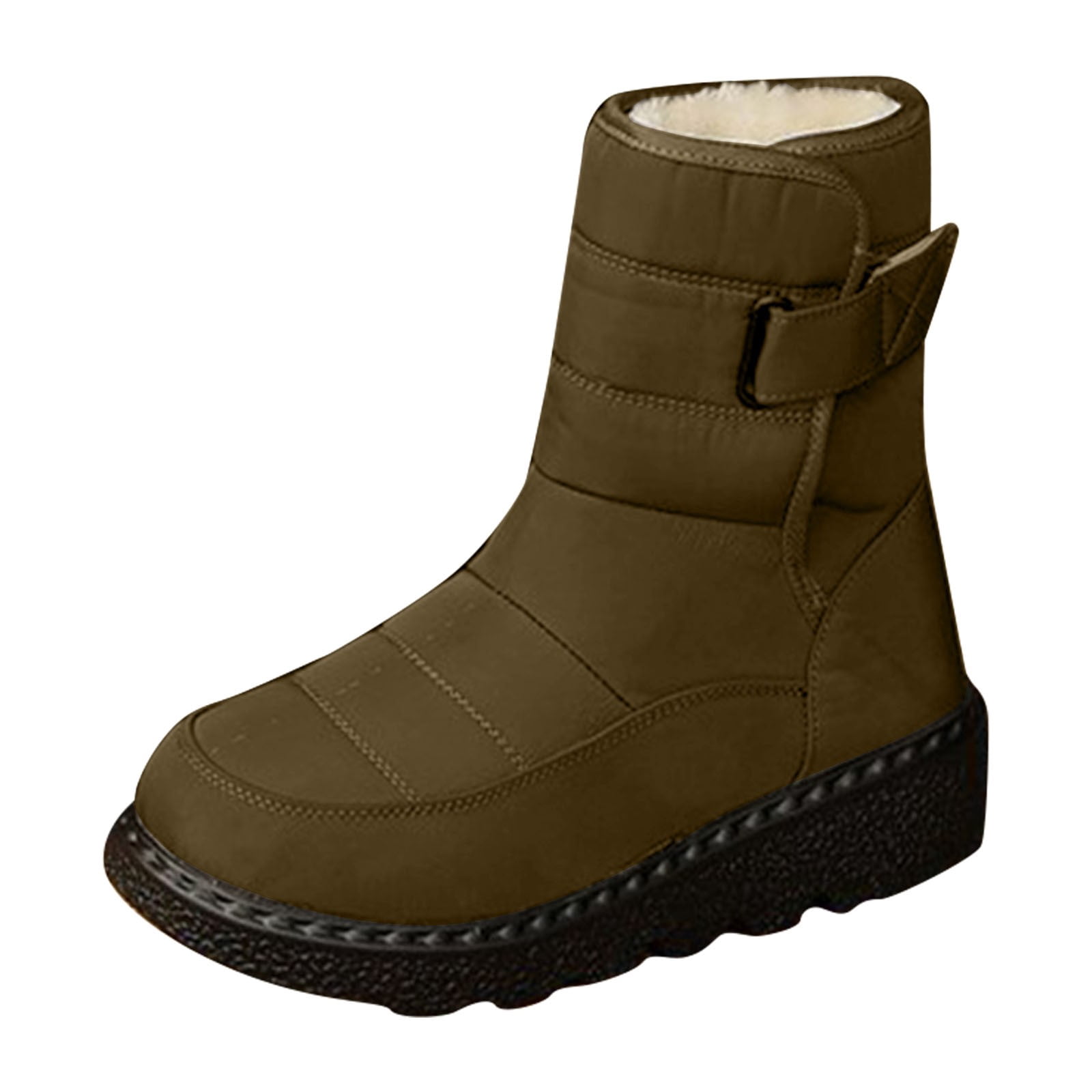 AUDeals Women’s Thermal Fleece Lined Mid Calf Snow Boots Waterproof ...
