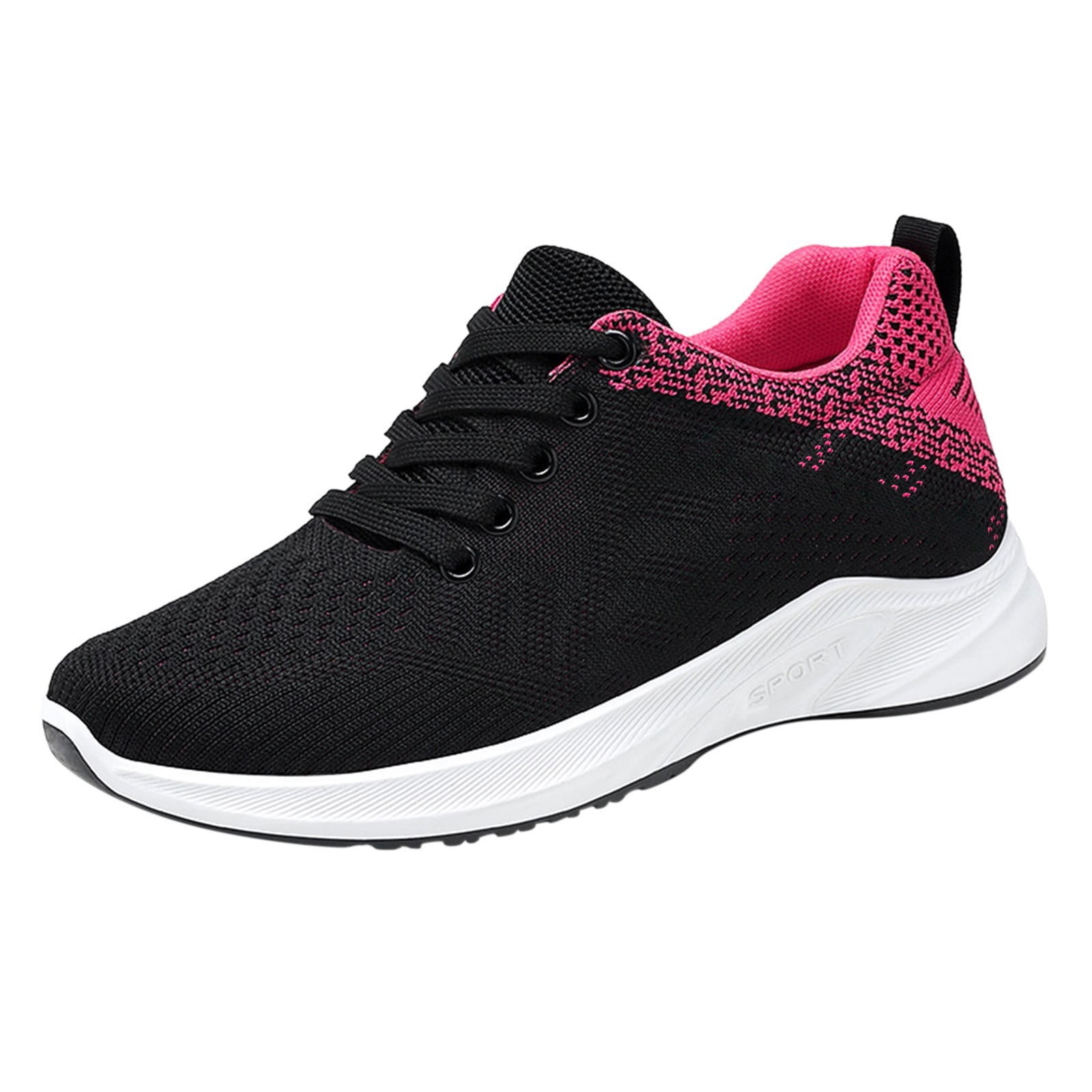 AUDeals Women's Walking Sneakers Breathable Mesh Lace Up PVC Sole ...