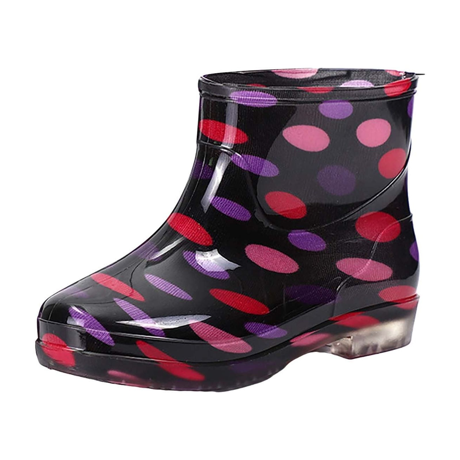 AUDeals Women's Waterproof Rain Boots Short Tube Anti Slip Rubber Shoes ...