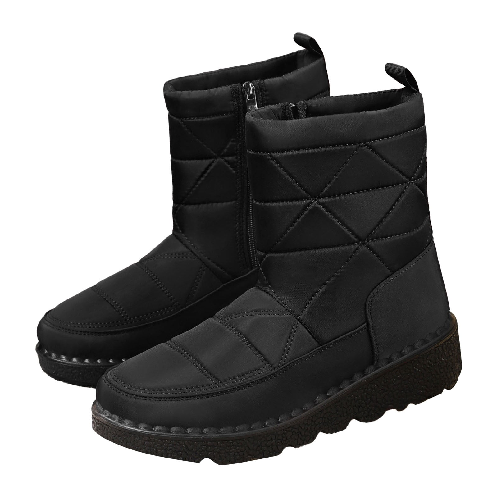 AUDeals Women’s Winter Boots Waterproof Snow Booties Mid Calf Boots ...
