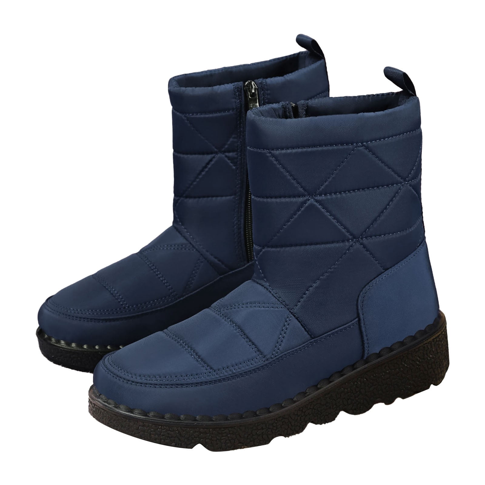 AUDeals Women’s Winter Boots Waterproof Snow Booties Mid Calf Boots ...