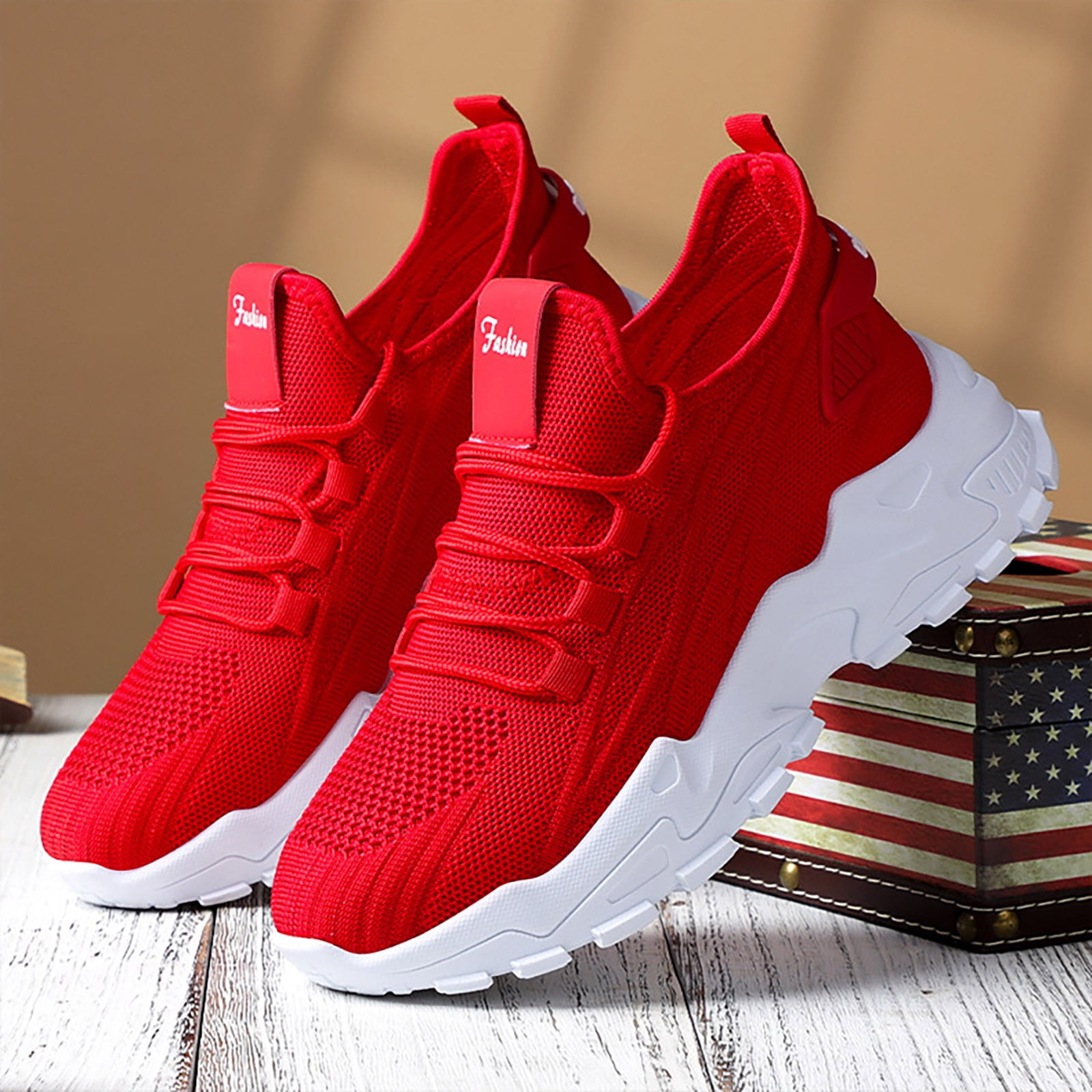AUDeals Womens Athletic Slip On Running Sneakers Breathable Mesh White ...