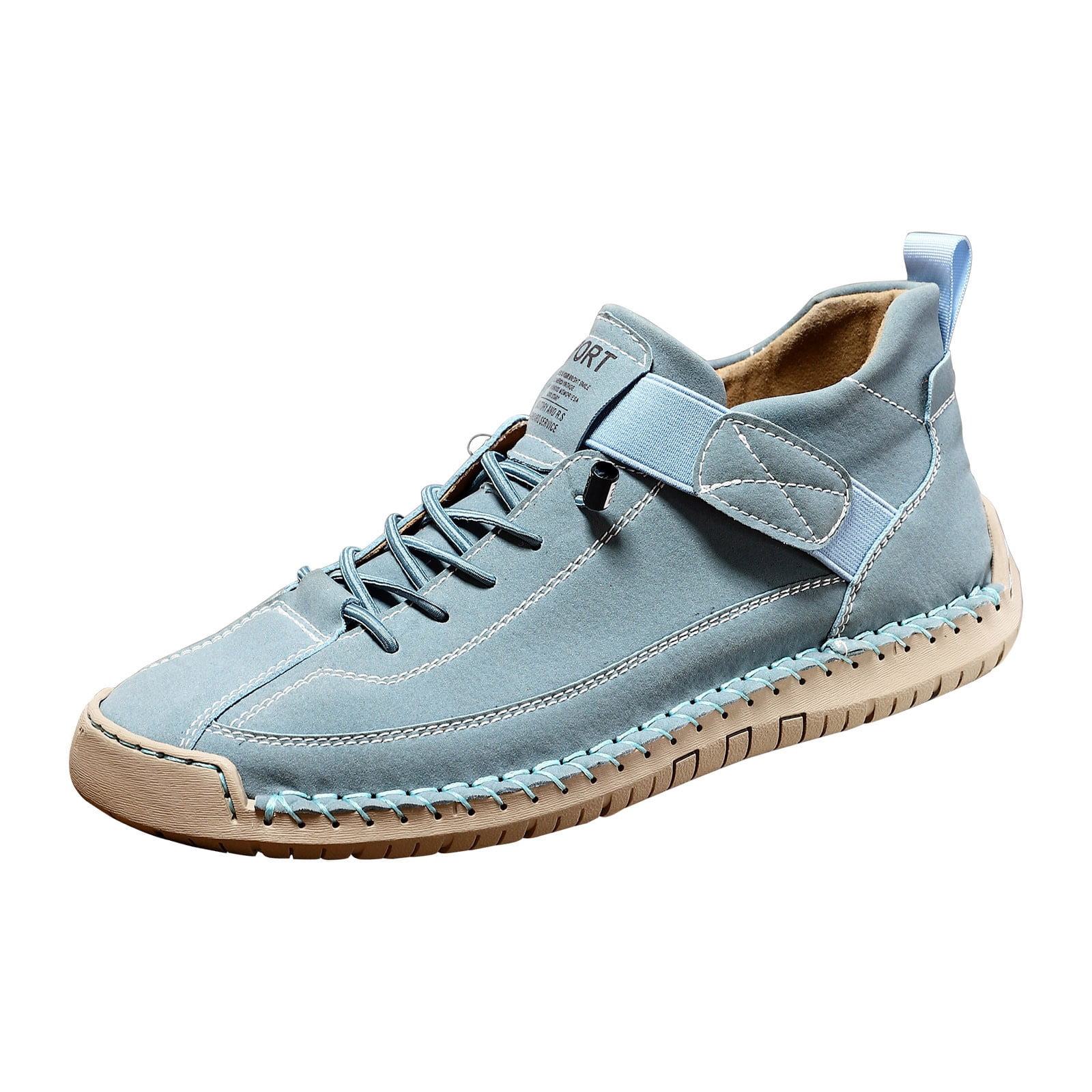 AUDeals Womens Handmade Casual Leather Sneakers Non Slip Ankle Loafers ...