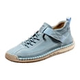 AUDeals Womens Handmade Casual Leather Sneakers Non Slip Ankle Loafers ...