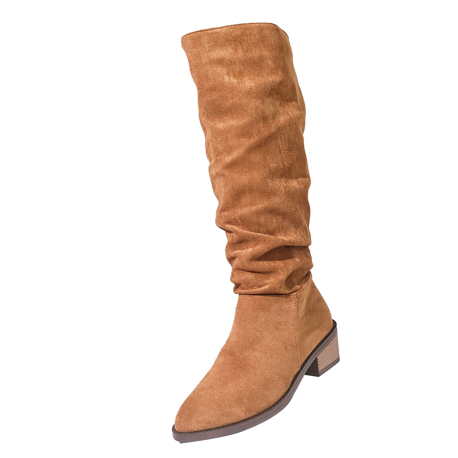 AUDeals Womens Over The Knee High Boots Wide Calf Western Low Heel ...