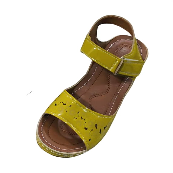 AUDeals Womens Platform Slip On Walking Flats Orthopedic Sandals Open ...