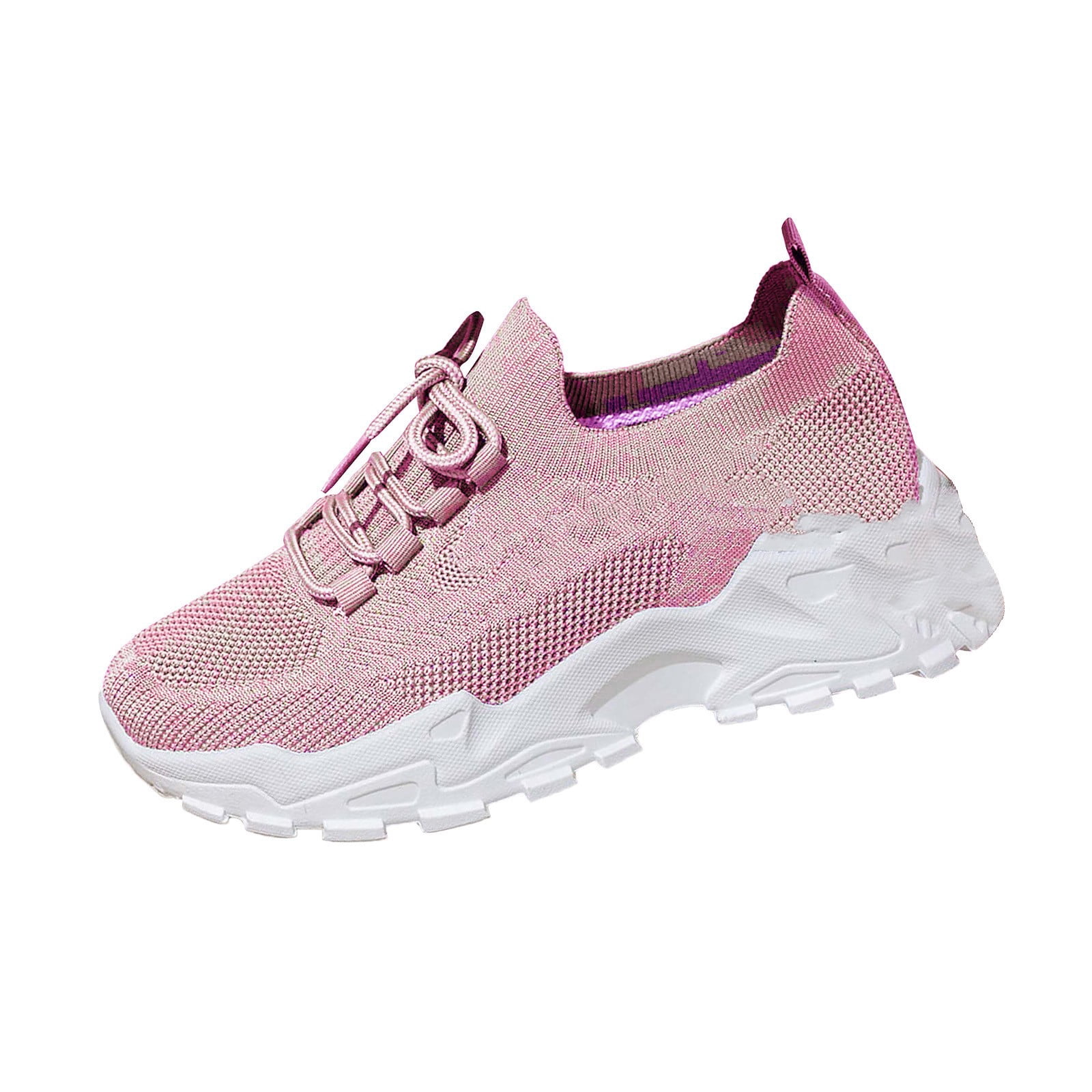 AUDeals Womens Slip On Sneakers Lace Up Breathable Mesh Running Shoes ...