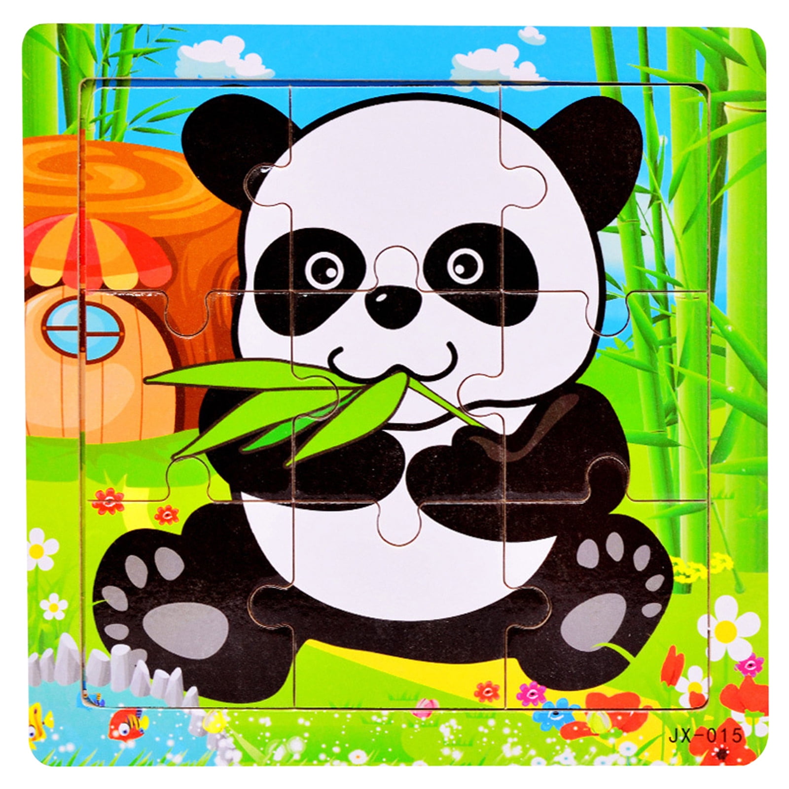 AUDeals Wooden Cartoon Stereo Memory Cognition Puzzle Children Toddler ...