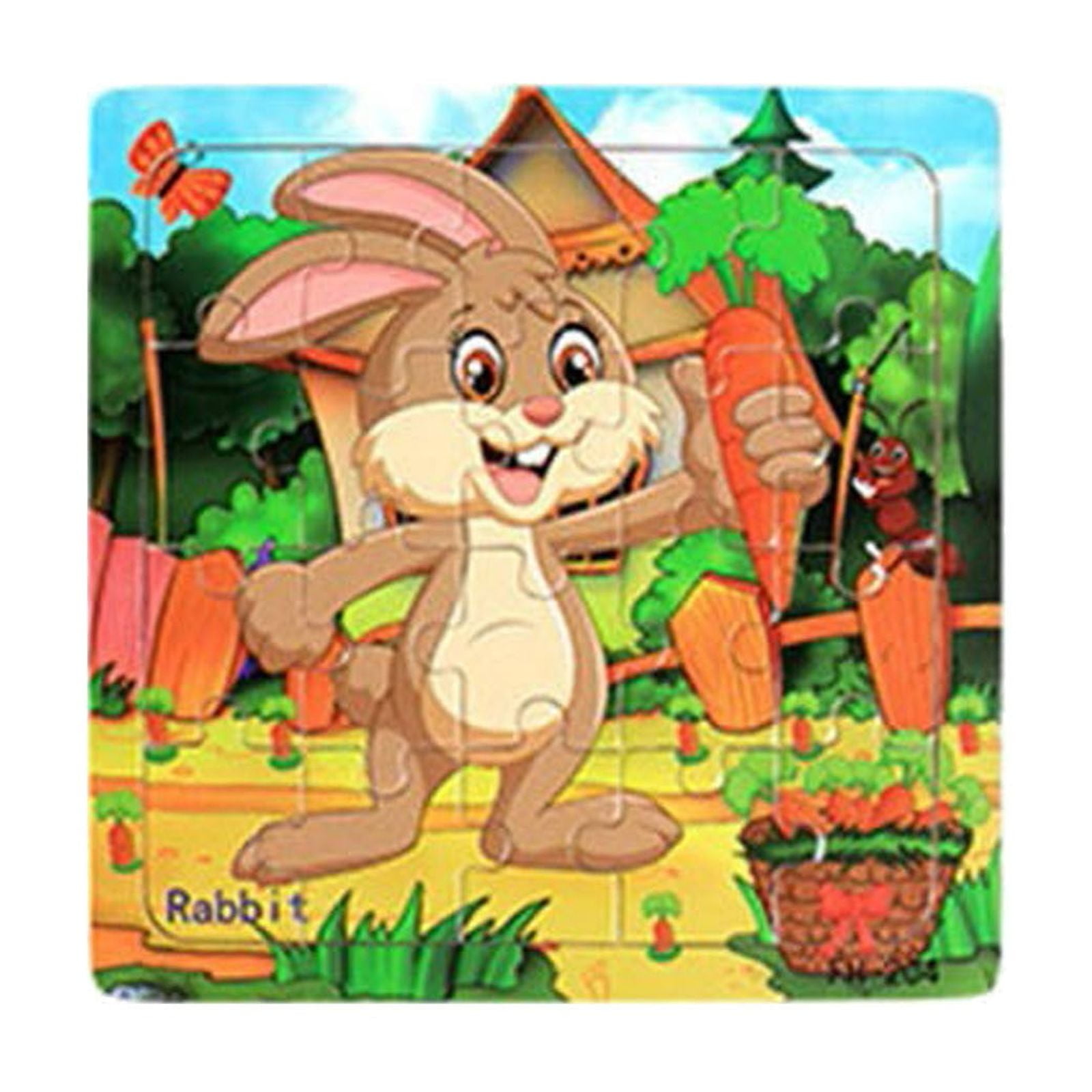 AUDeals Wooden Puzzle Toys for Kids | Montessori Educational Brain ...