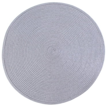 Coolmade Large Circular Woven Cotton Braided Table Mats, Non-Slip, Set ...