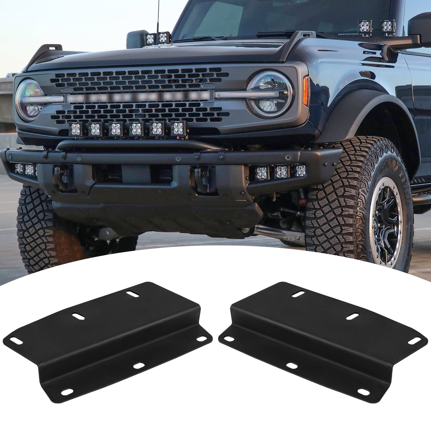 AUFER Front Bumper LED Fog Lights Lamps Mounting Bracket For Ford ...