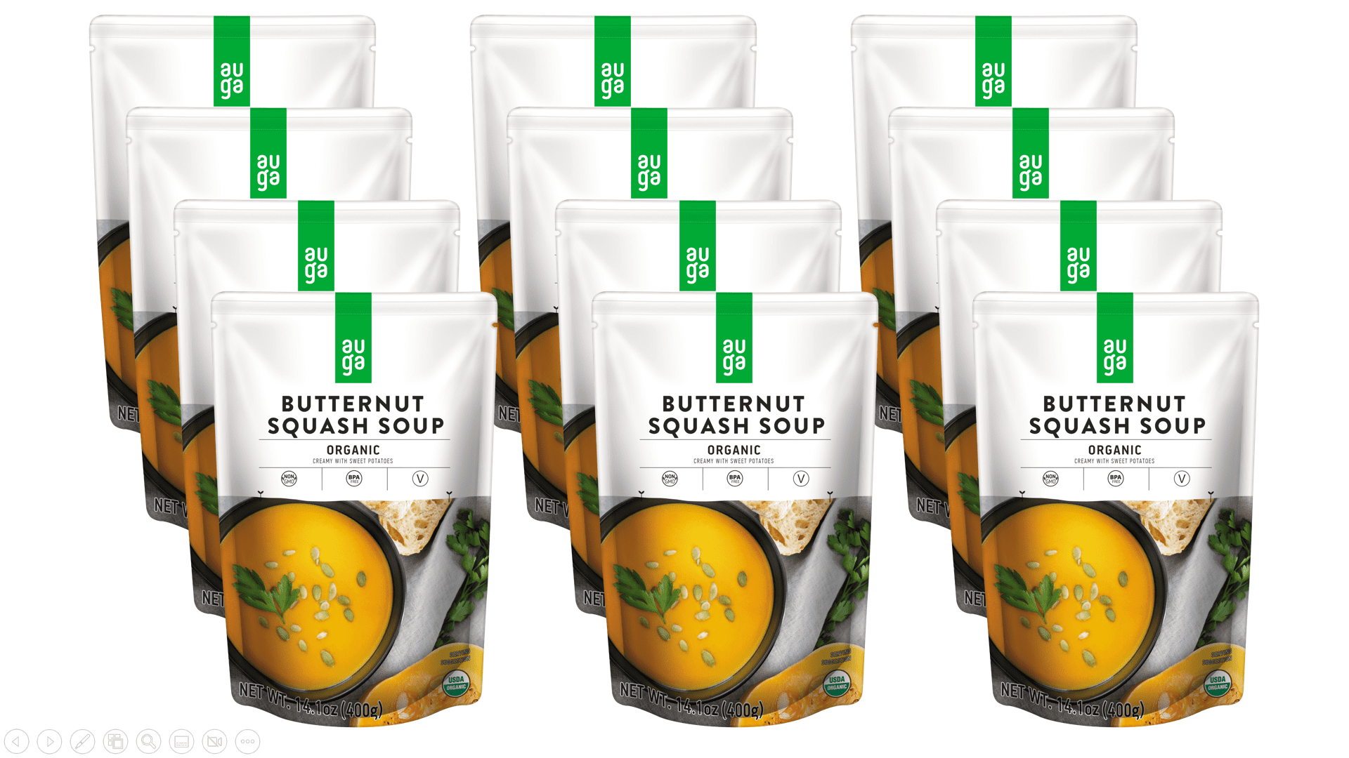 AUGA Organic Vegan Butternut Squash Soup - Plant-Based, Vegetarian, 14 ...
