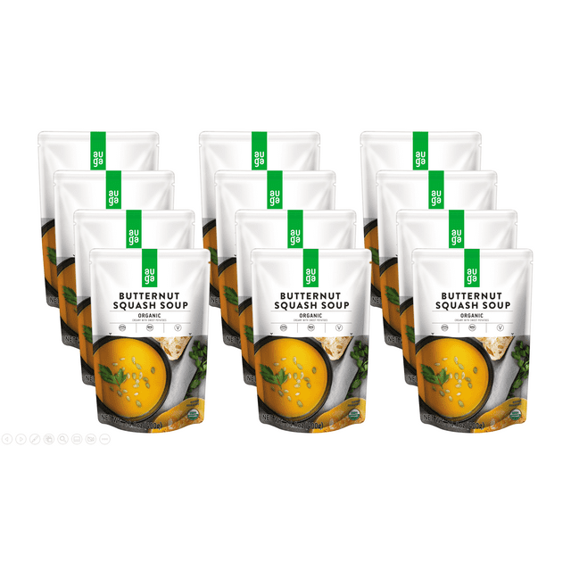 AUGA Organic Vegan Butternut Squash Soup - Plant-Based, Vegetarian, 14 ...