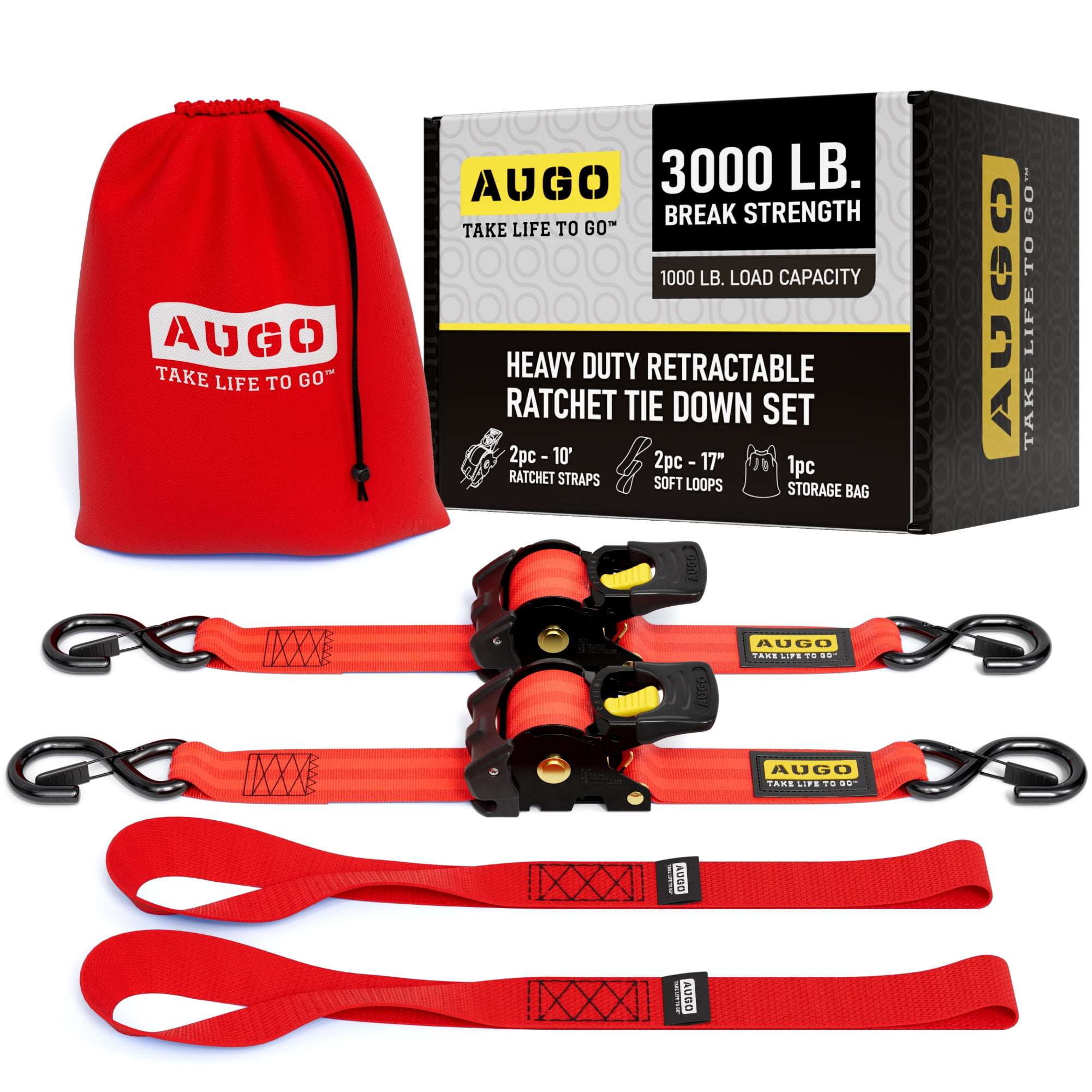 Augo Ratchet Tie Down Straps