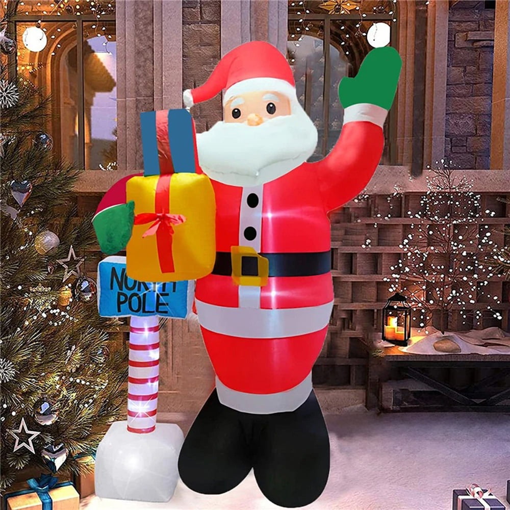 AUHIFVAX Christmas Inflatable Style Decoration Built-in LED Lights ...