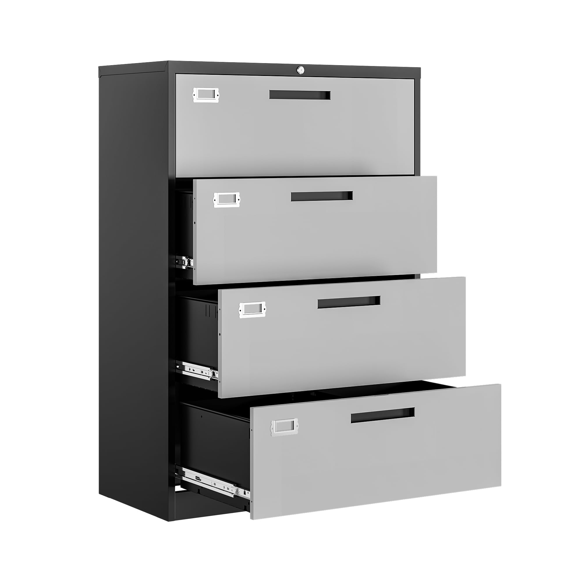 AUHUP 4 Drawer File Cabinet with Lock, Metal Lateral Filing Storage ...