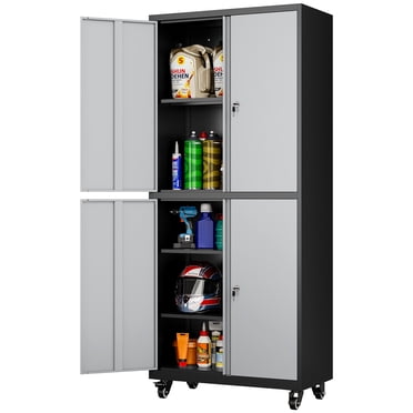 HAUS 59-Piece Quick-Release Snap Rail Garage Organization System Kit ...