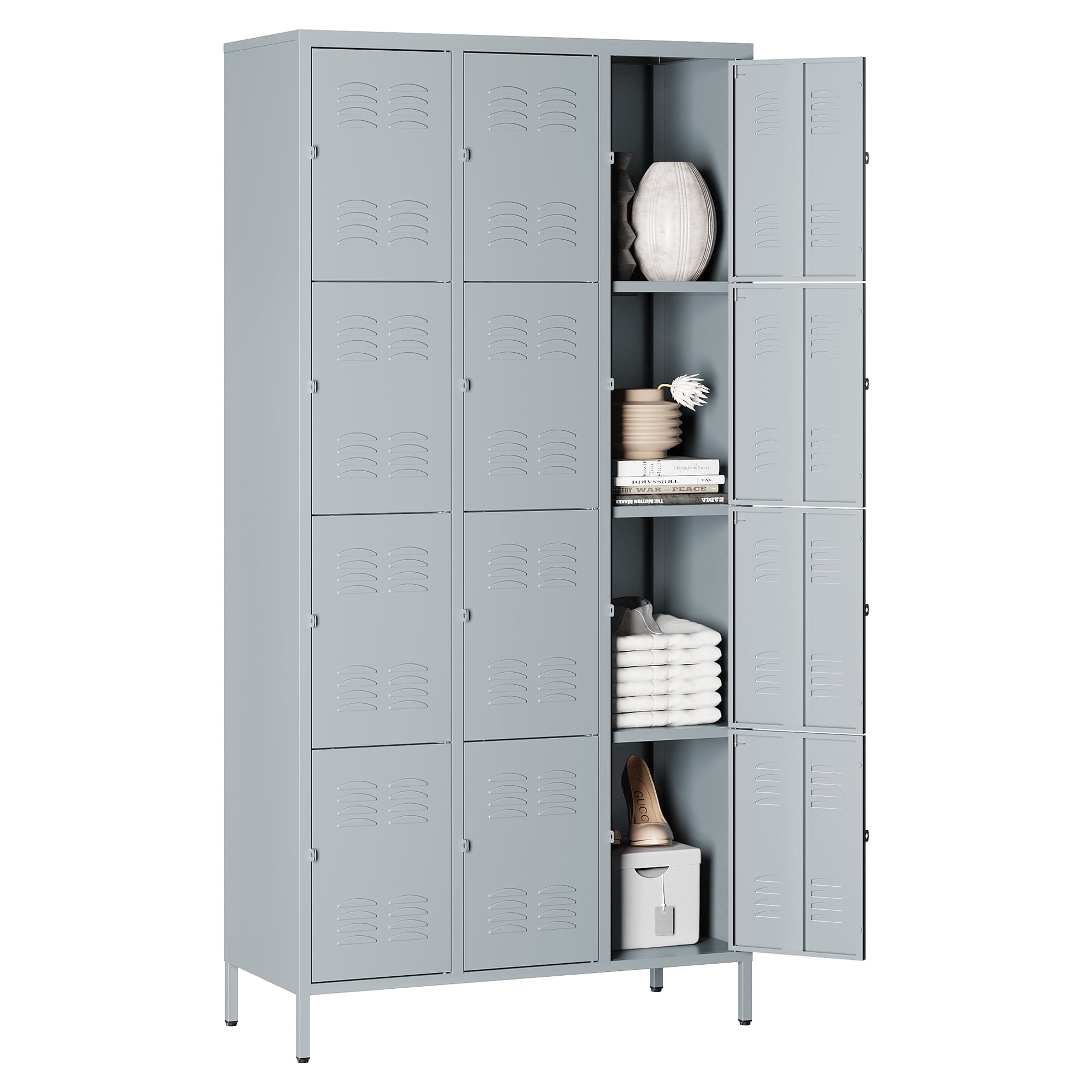 AUHUP Metal Locker for Employees with lock, Industrial Steel Storage ...